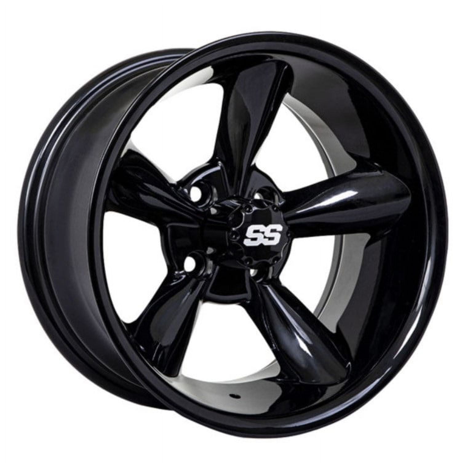 GTW Godfather 14x7 Golf Cart Wheel - Gloss Black (4/4) 3+4 [19-242 ...