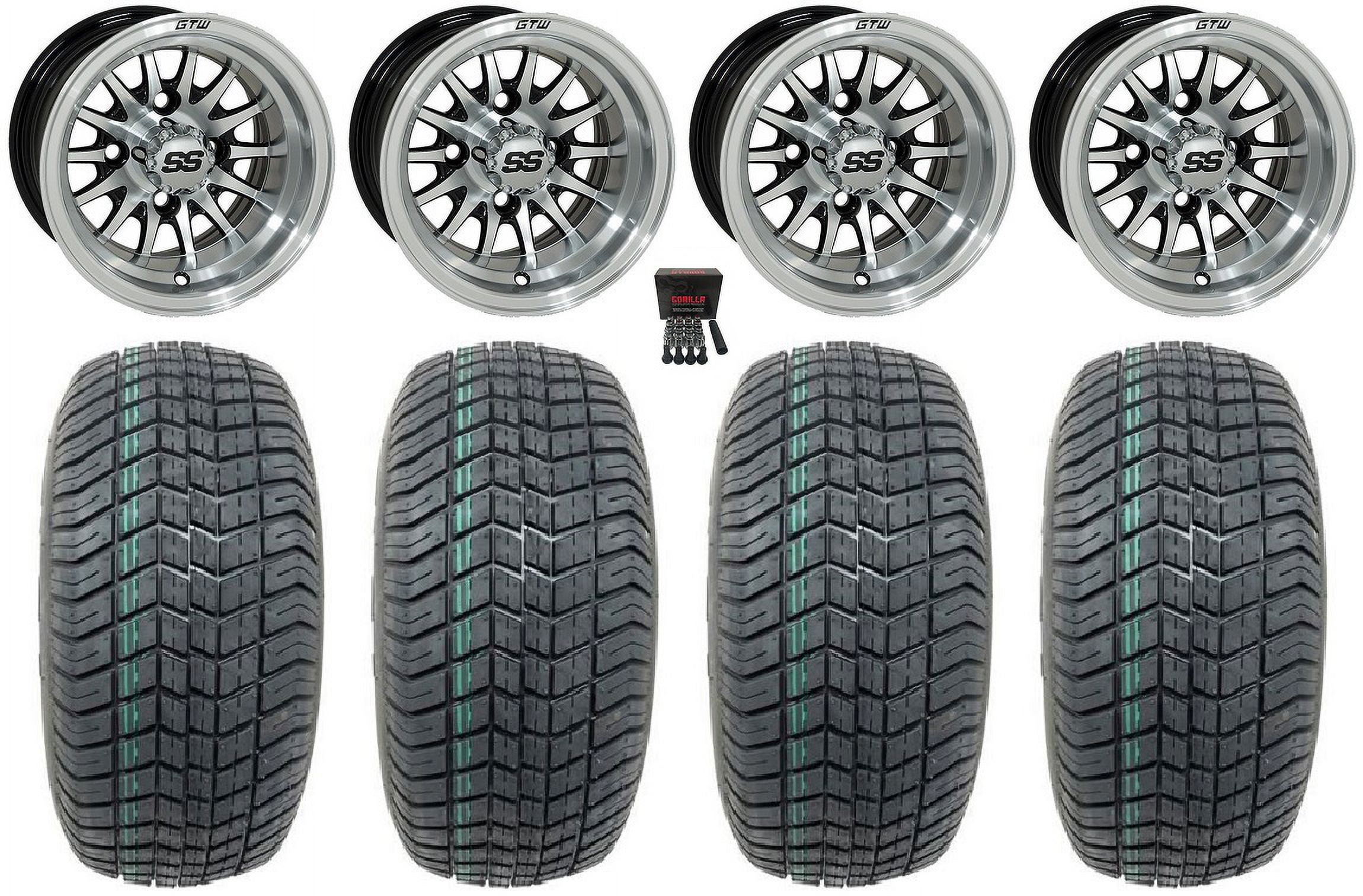 GTW Medusa 10" Golf Wheels Black 22" Excel Classic Tires Yamaha ...