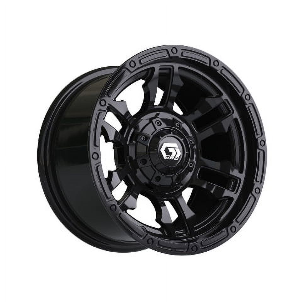 GTW Shogun 12" Gloss Black 12x7 Golf Cart Wheel |3:4 Offset |4-4 Bolt Pattern - Walmart.com