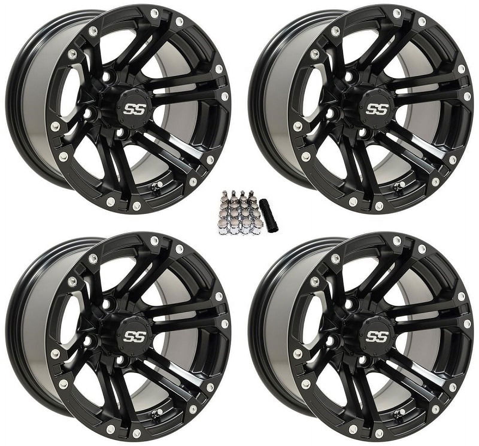 GTW Specter 10" Golf Cart Wheels/Rims Black E-Z-GO & Club Car - Walmart.com