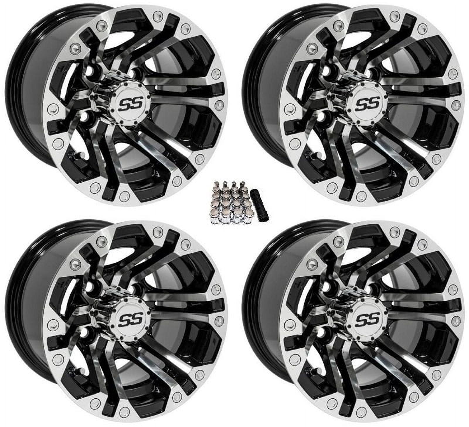 GTW Specter 10" Golf Cart Wheels/Rims Machined E-Z-GO & Club Car ...