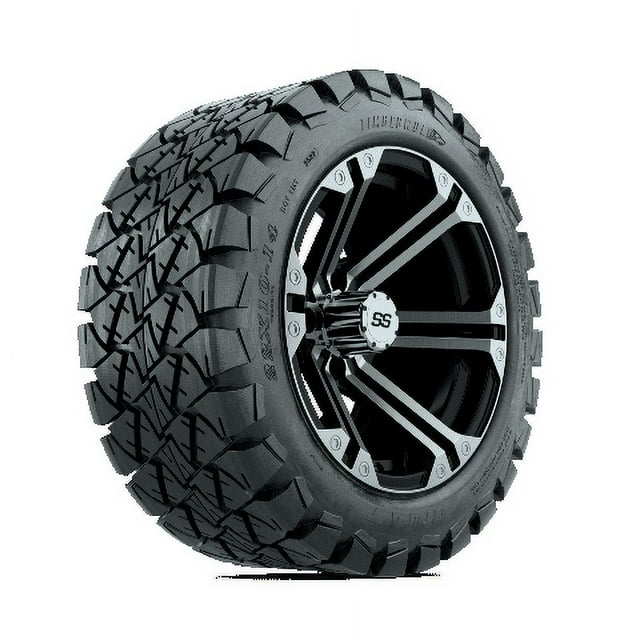GTW Specter 14" Black Golf Cart Wheel on 22x10-14 (22") Timberwolf All ...