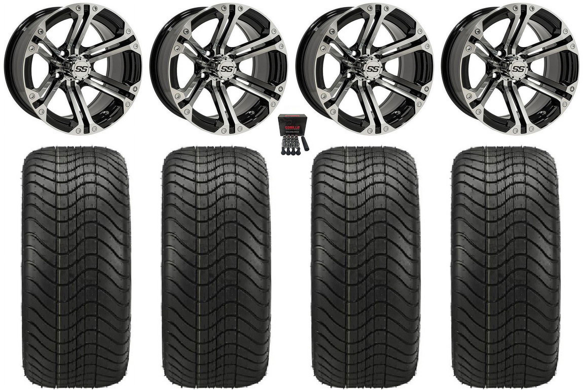 GTW Specter 14" Golf Wheels Machined Elite 215x35-14 Tires E-Z-GO ...