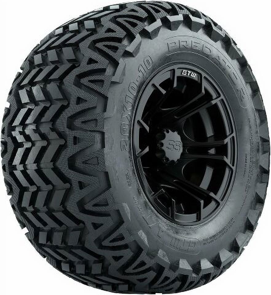 GTW Spyder 10" Matte Black Wheel on 20x10-10 (20") Predator All-Terrain ...