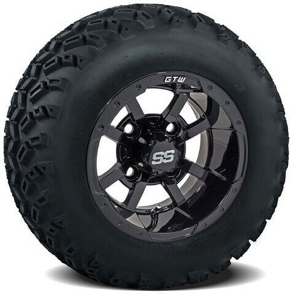 GTW Storm Trooper 10" Black Golf Cart Wheels on 22x11-10 All-Terrain ...
