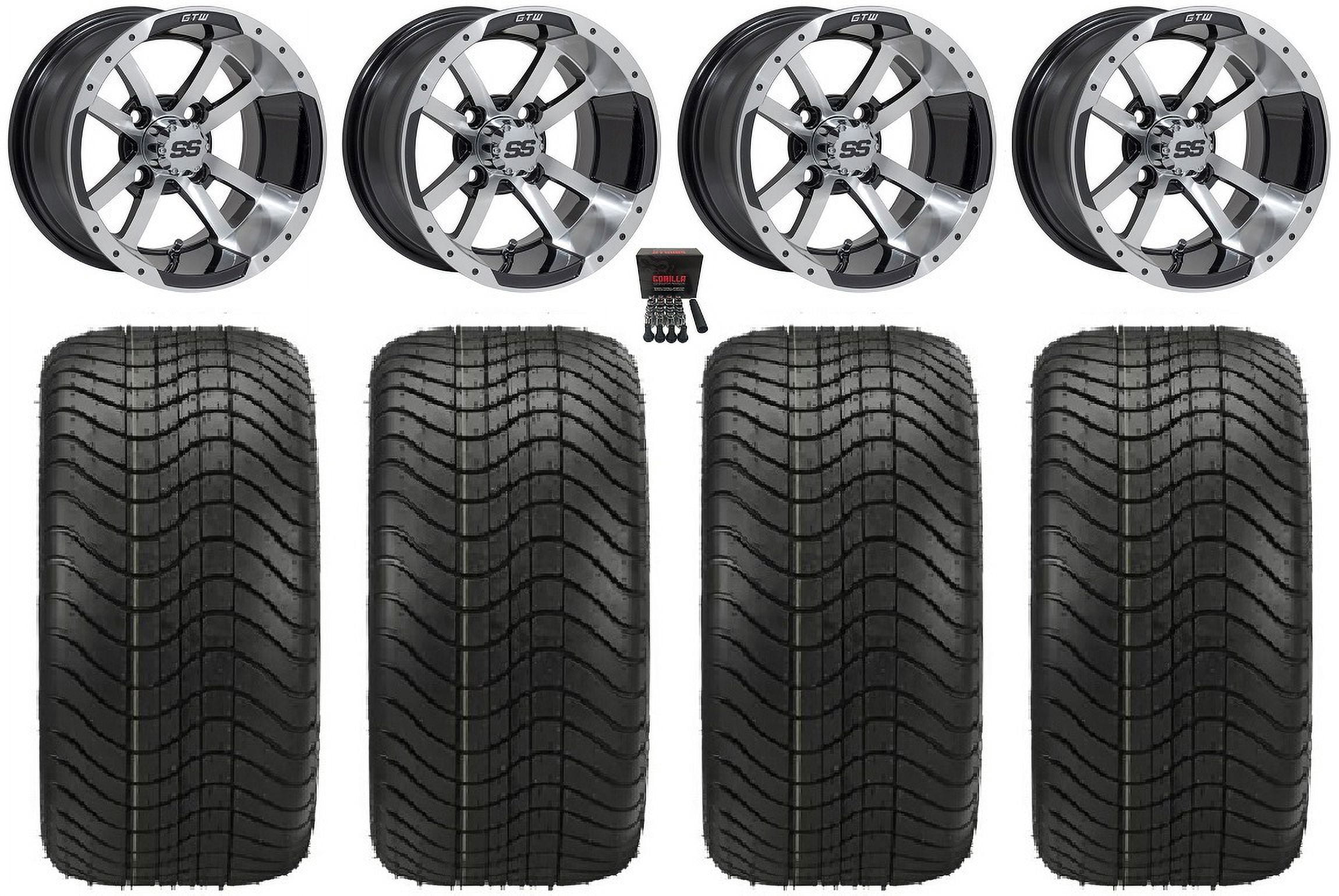 GTW Storm Trooper 12" Golf Cart Wheels Mh Elite 23x10-12 Tires E-Z-GO ...