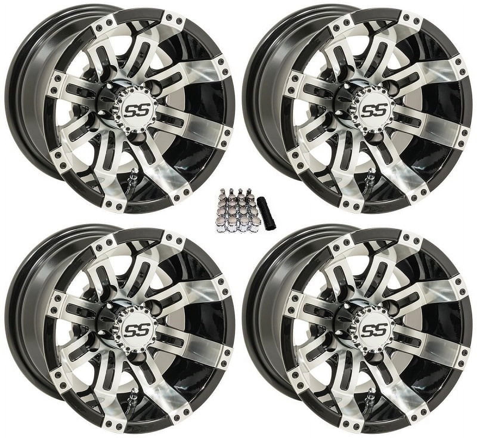 GTW Tempest 10" Golf Cart Wheels/Rims Machined Yamaha - Walmart.com