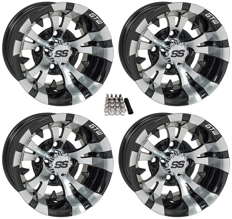 GTW Vampire 12" Golf Cart Wheels/Rims Machined Yamaha - Walmart.com