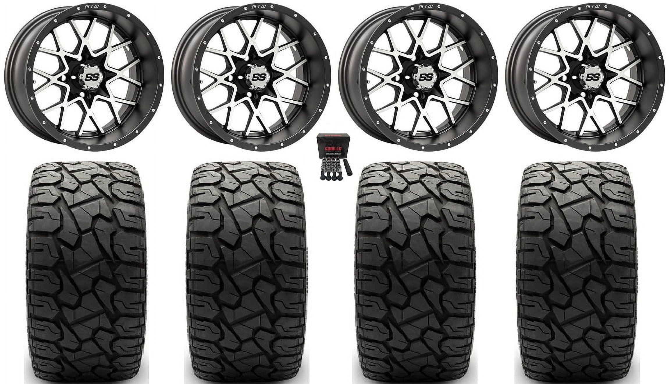 GTW Vortex 2 14" Golf Cart Wheels Gray 23" X Comp X/T Tires E-Z-GO ...
