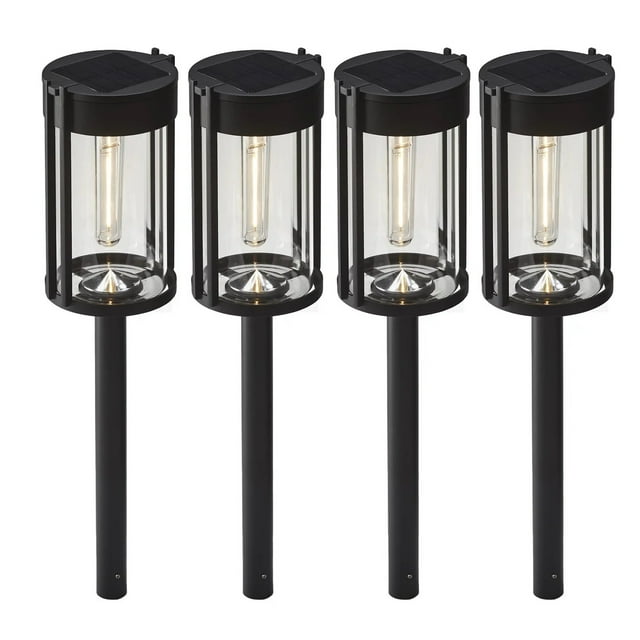 GTX Solar LED Pathway Lights, 4 Pack - Walmart Business Supplies