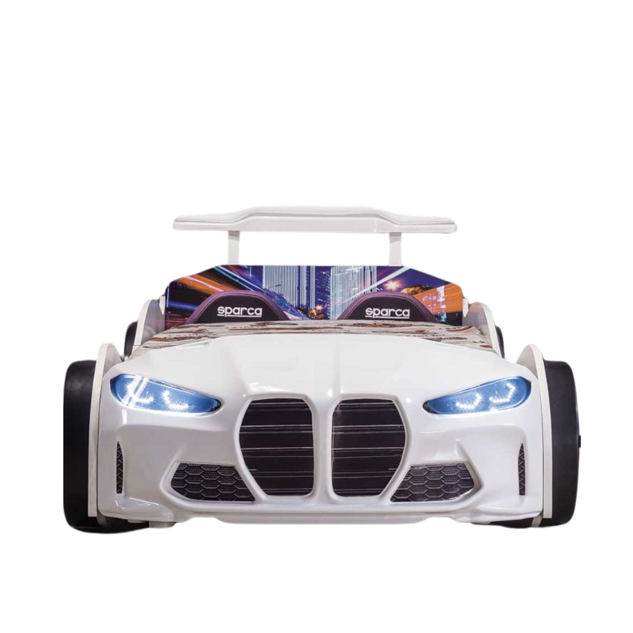 GTX Twin Race Car Bed for Children & Toddlers with LED Lights & Sound ...