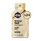 GU Energy Labs Energy Gel, Vanilla Bean, 24 Count Box, Carbohydrates ...