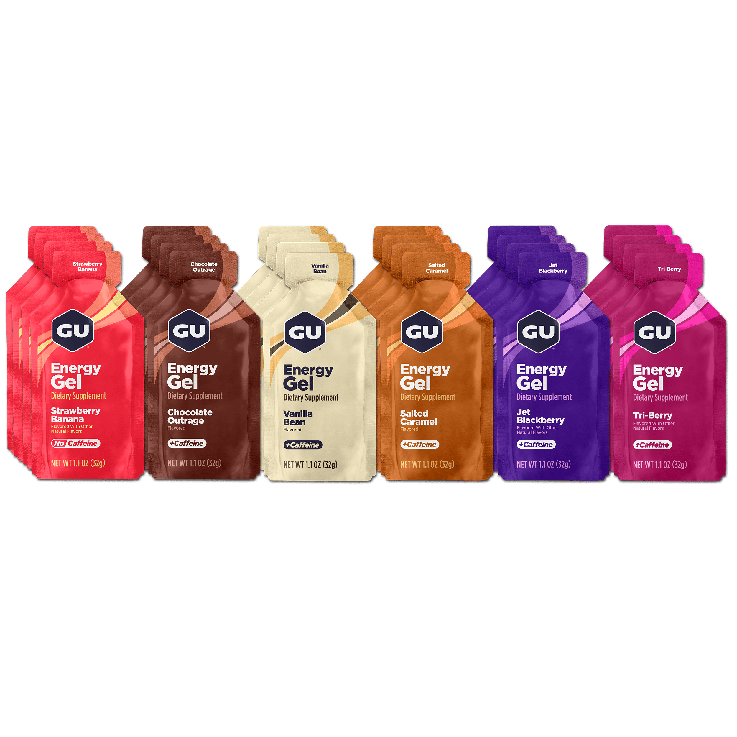 GU Sports Energy Gel - Mixed Case, Extra Endurance Running, Caffeine Variety Pack - Walmart.com