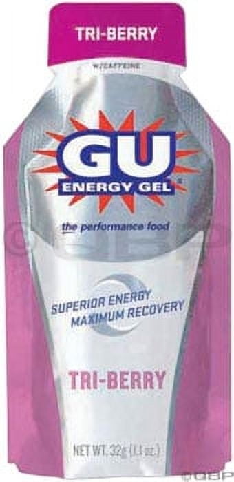 GU Energy Labs Original Energy Gel, Tri Berry, 24 Pack, Quick Sustained ...