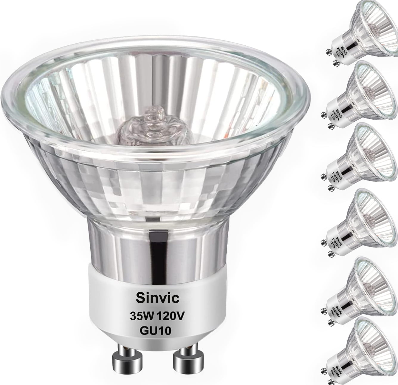 Gu10 Halogen 35w Bulbs 6 Pack Gu10 C 120v 35w With 2800k Warm White