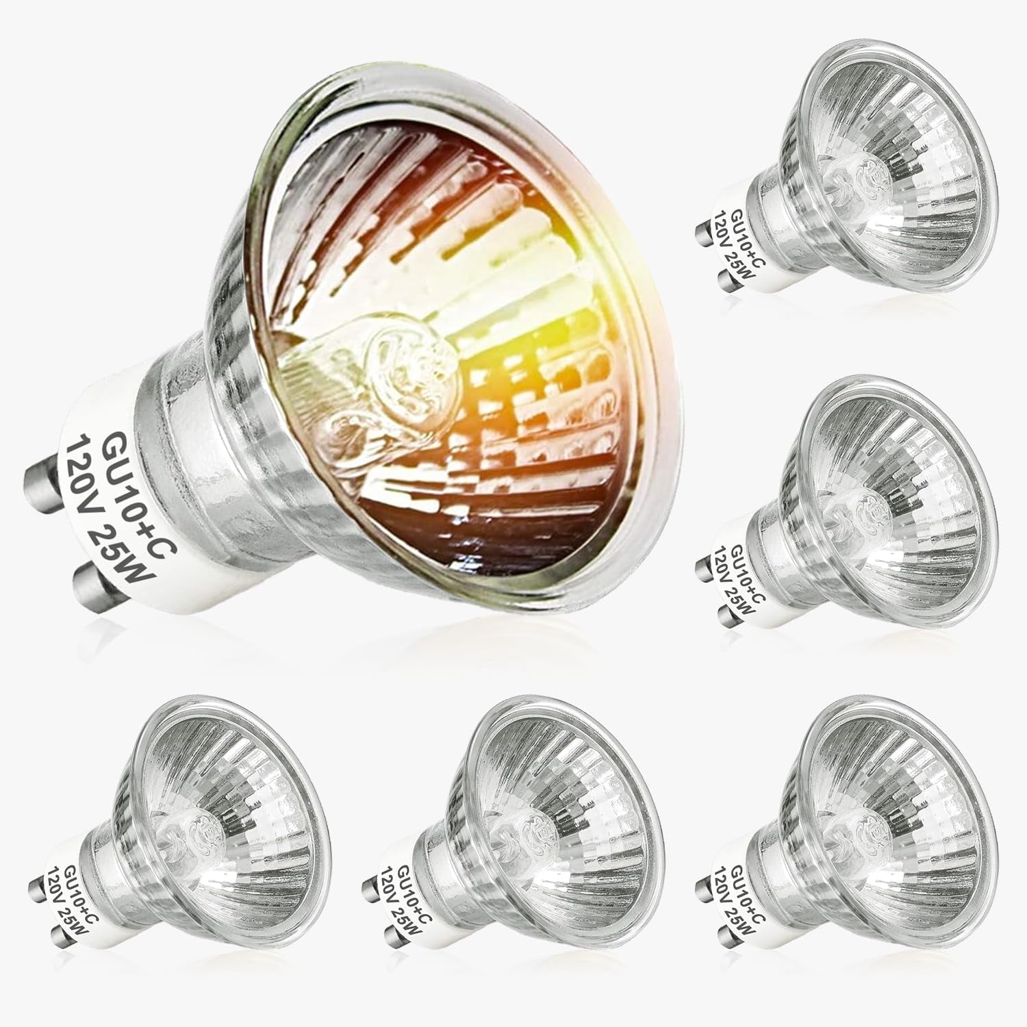 GU10 Halogen Light Bulbs,MR16 120V 50W with GU10 Base for Track Light ...