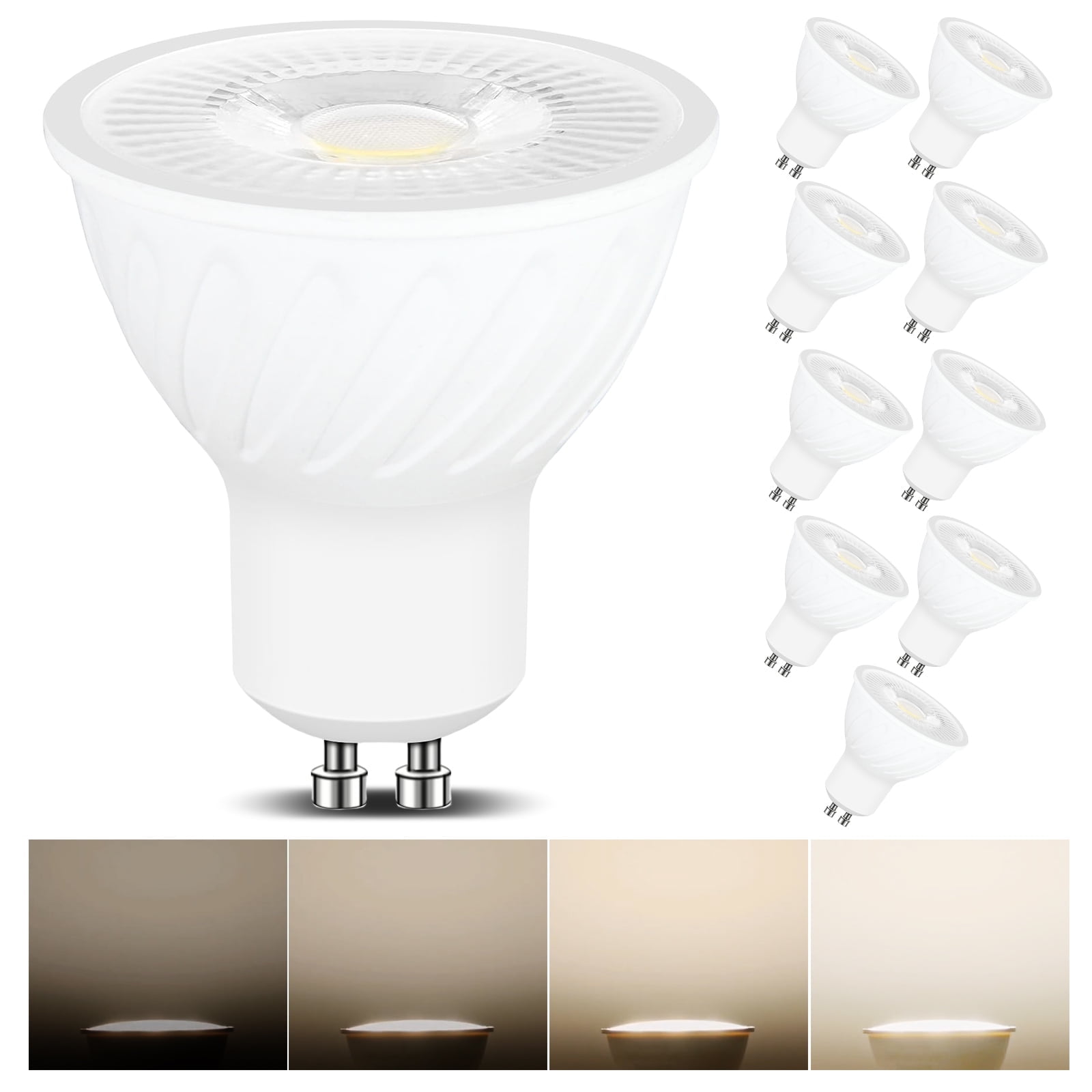 GU10 LED Bulbs Dimmable Daylight White 5000K - Walmart.com