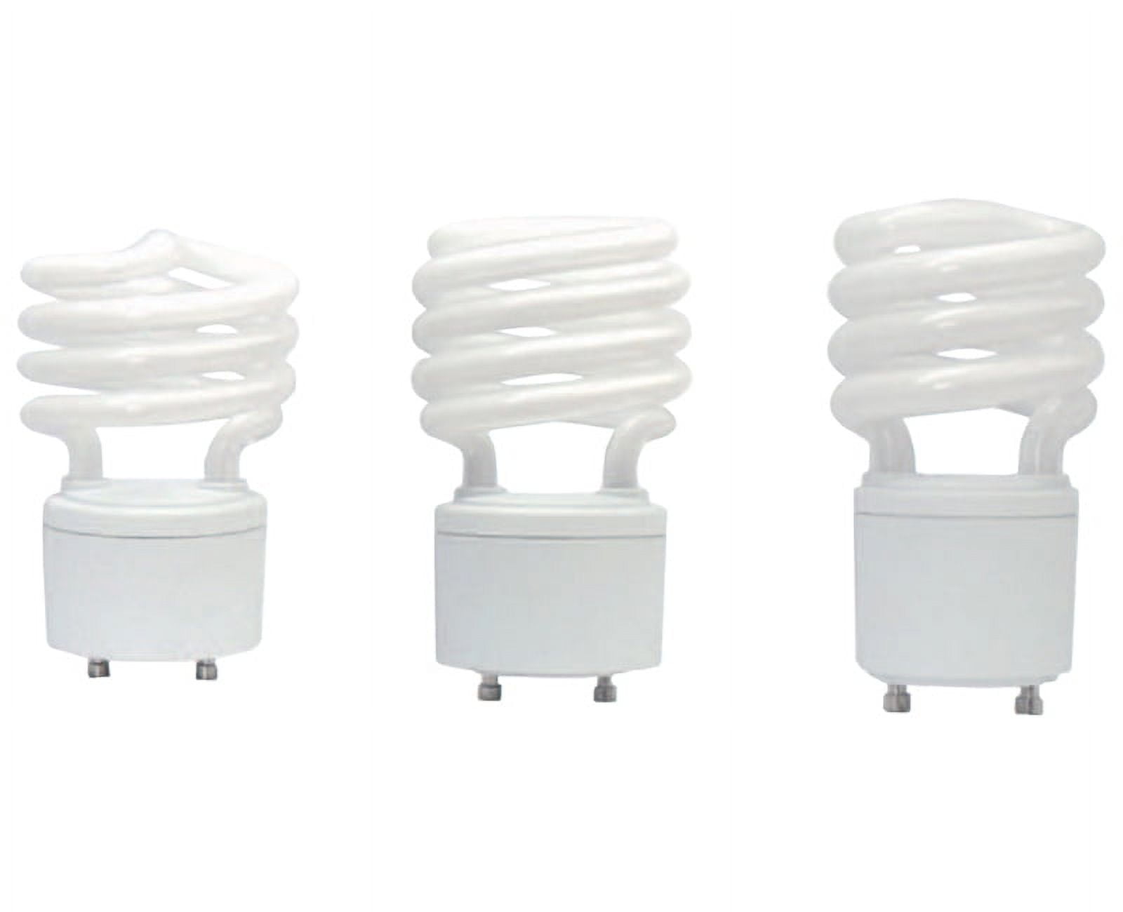 GU24 Base T2 Mini Spiral CFL 65K - 13W - Walmart.com