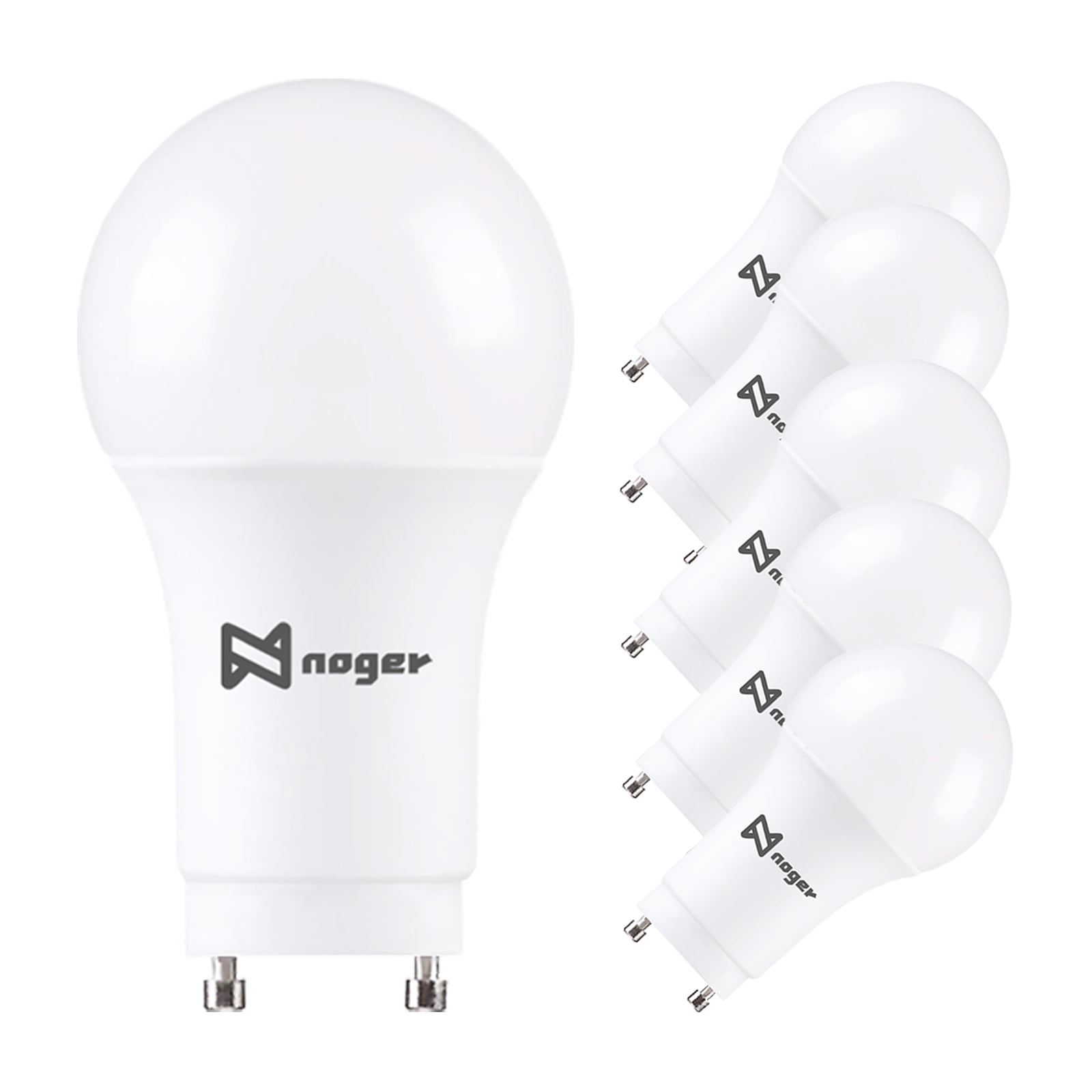 GU24 LED Bulb A19 Shape 6Pack, Dimmable, 75W Equivalent(12W), 2 Prong ...