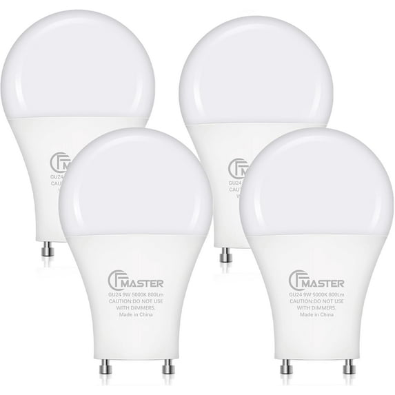 GU24 LED Light Bulb, 5000K Daylight, 9W(100W Equivalent), 800 Lumens ...