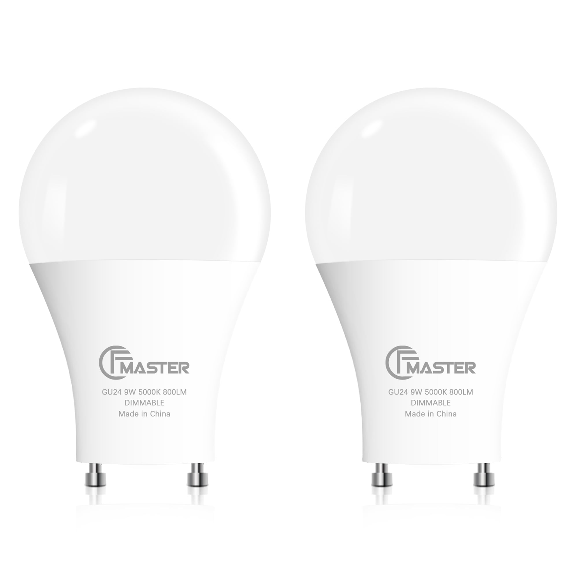 GU24 Led Light Bulb, 9w(100W Equivalent), 5000K Daylight, A19 Shape GU24 Light Bulb, 800 Lumens ...