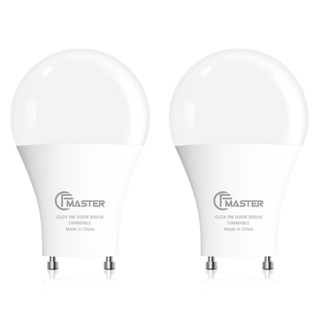 GU24 Led Light Bulb, 9w(100W Equivalent), 5000K Daylight, A19 Shape ...
