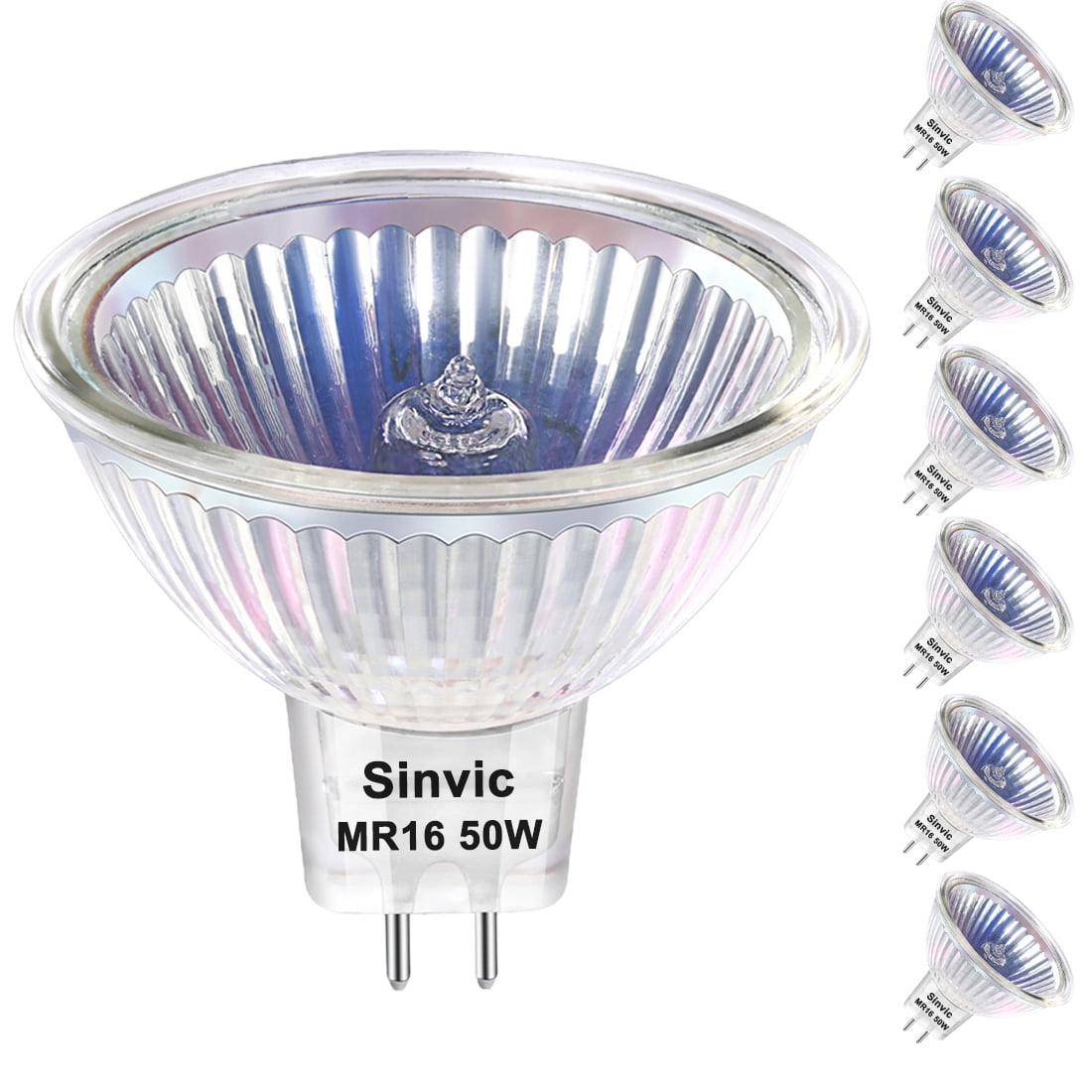 GU5.3 Halogen 50W Bulbs, 6PCS GU5.3+C 12V 50W with 2800k Warm White ...