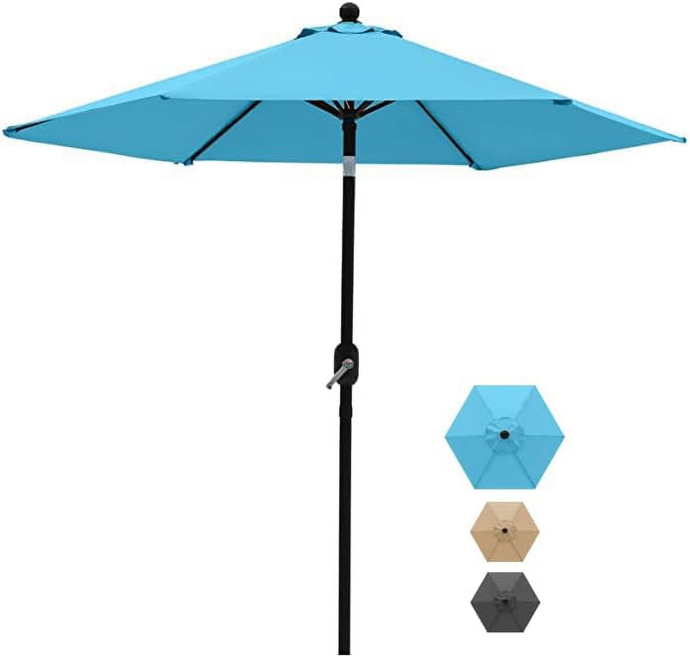 GUAIPOU 9FT Durable Umbrella Outdoor Patio Table Market Umbrella with ...