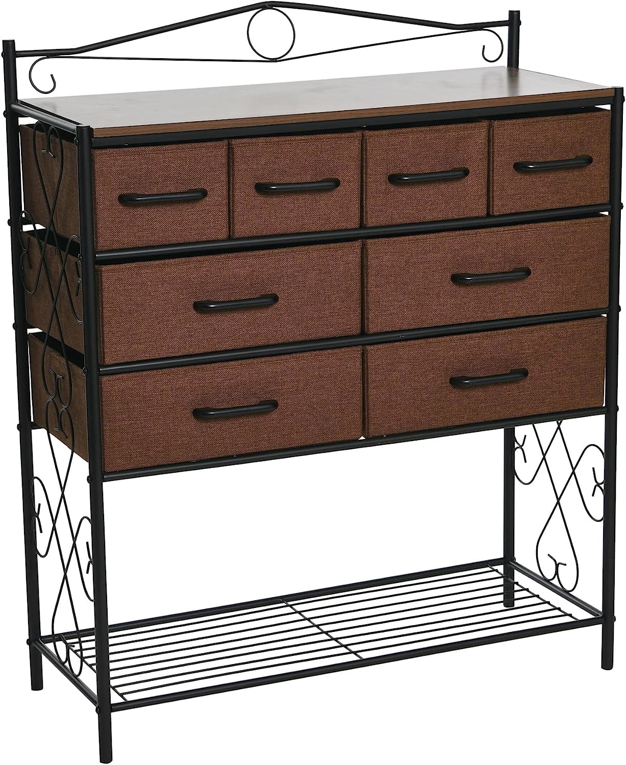 GUAIPOU Victorian 4 Drawer Side Table | Storage Nightstand or Entryway ...