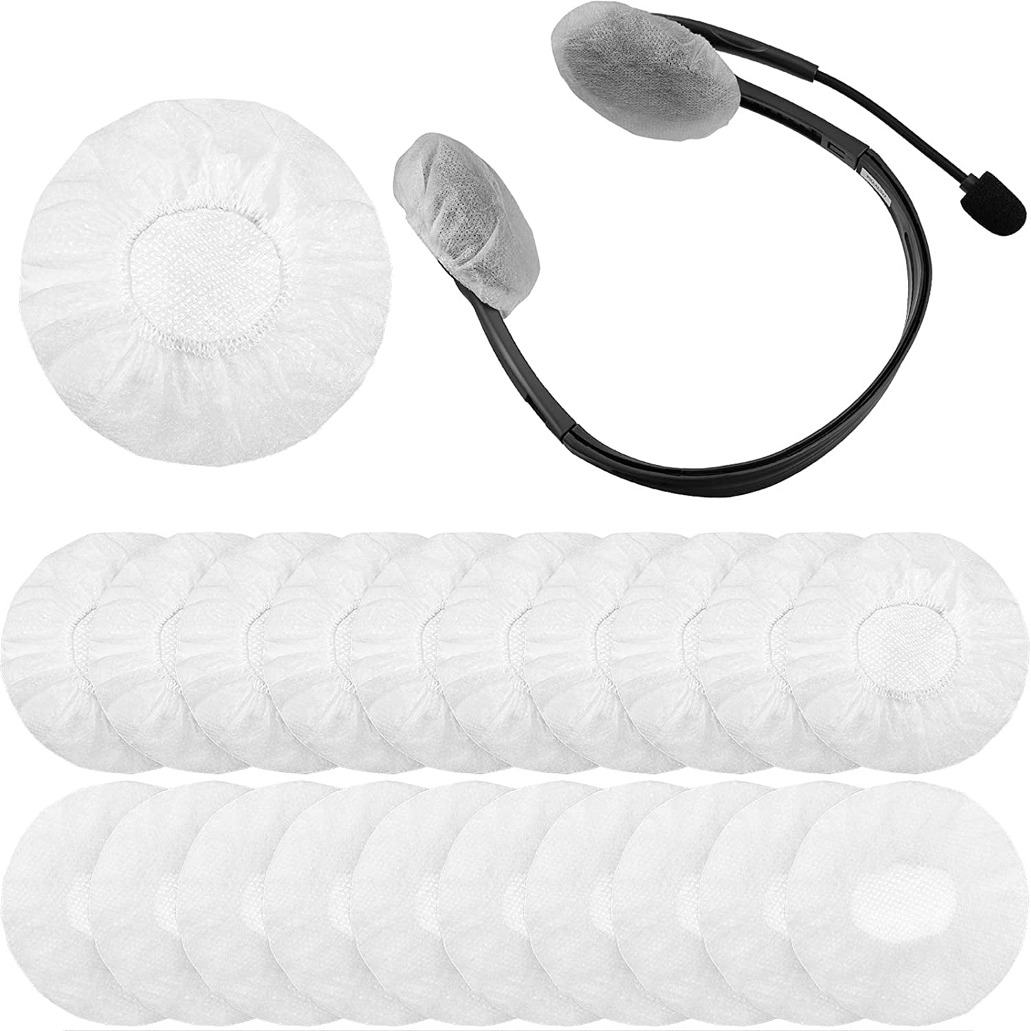 GUAJDE-100 Pieces Headphone Ear Covers Disposable Earphone Sanitary Non ...