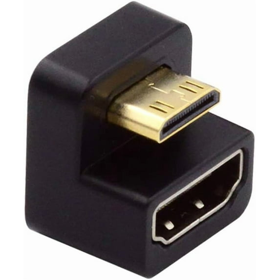 GUAJDE-360 Degree Up Opposite U Shape Back Angled Mini HDMI 1.4 Male to ...