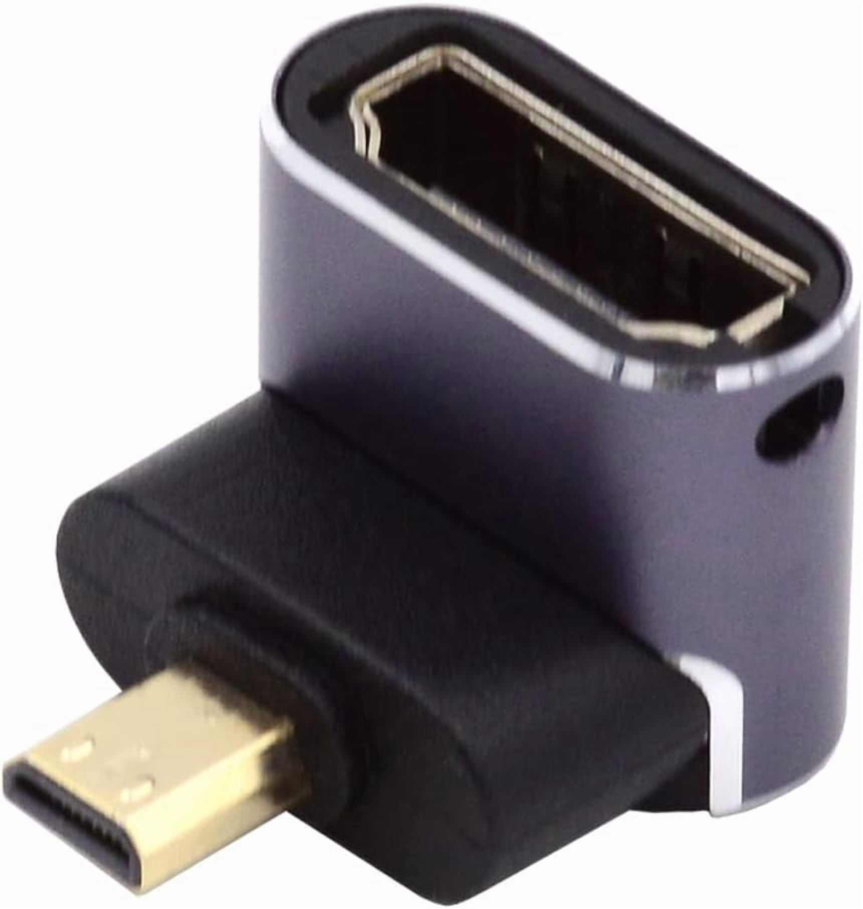 GUAJDE-8K Cable Down Angled Micro HDMI Male to HDMI 2.1 Female UHD ...