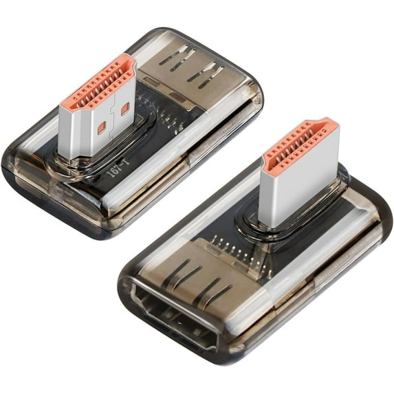 GUAJDE-8K HDMI 2.1 Adapter,90 Degree Left Angle Male to Female HDMI ...
