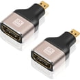 GUAJDE-8k Micro HDMI to HDMI Adapter 48Gbps, Micro HDMI Adapter 2.1 Version,Supports 8K@60Hz for ...