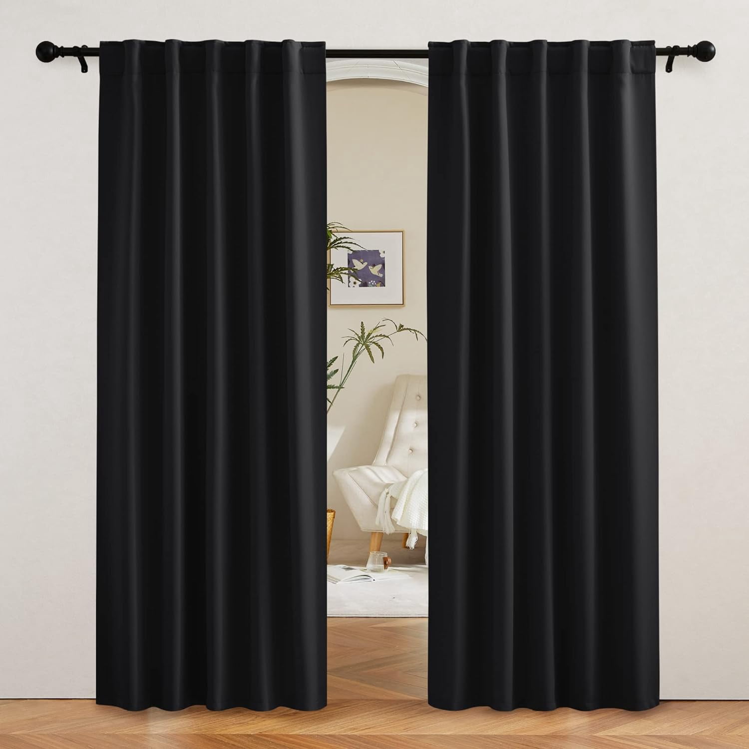 GUAJDE-Blackout Curtains 80 inches Long Thermal Insulating Large Window ...