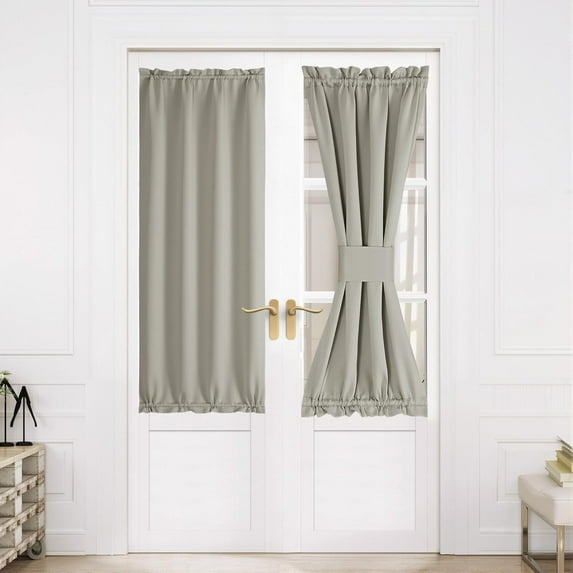 GUAJDE-Blackout French Door Curtains, Privacy Door Curtains for Window ...