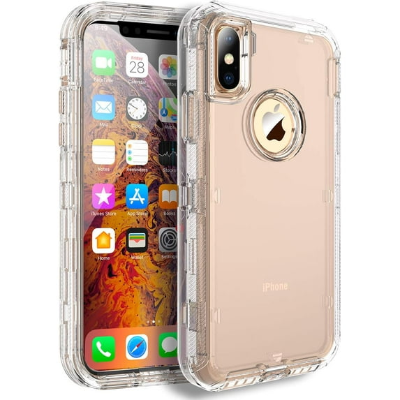 GUAJDE-Case for iPhone Xs Case, Heavy Duty Cover - Full Body Protected ...