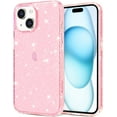 GUAJDE-Compatible with iPhone 15 Case Glitter, Clear Transparent Soft ...