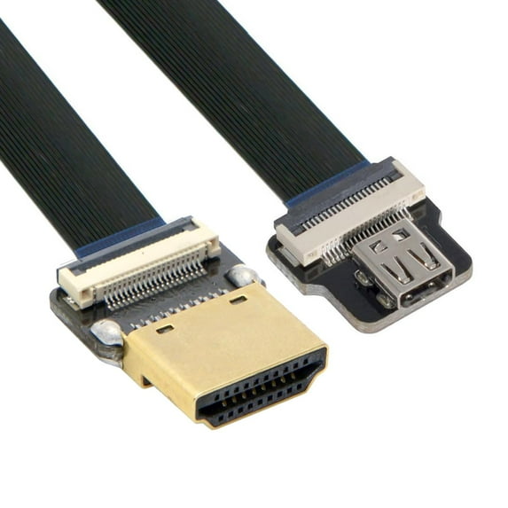 GUAJDE-Cord Ultra Slim HDMI Male to Micro HDMI Female Extension FPC ...