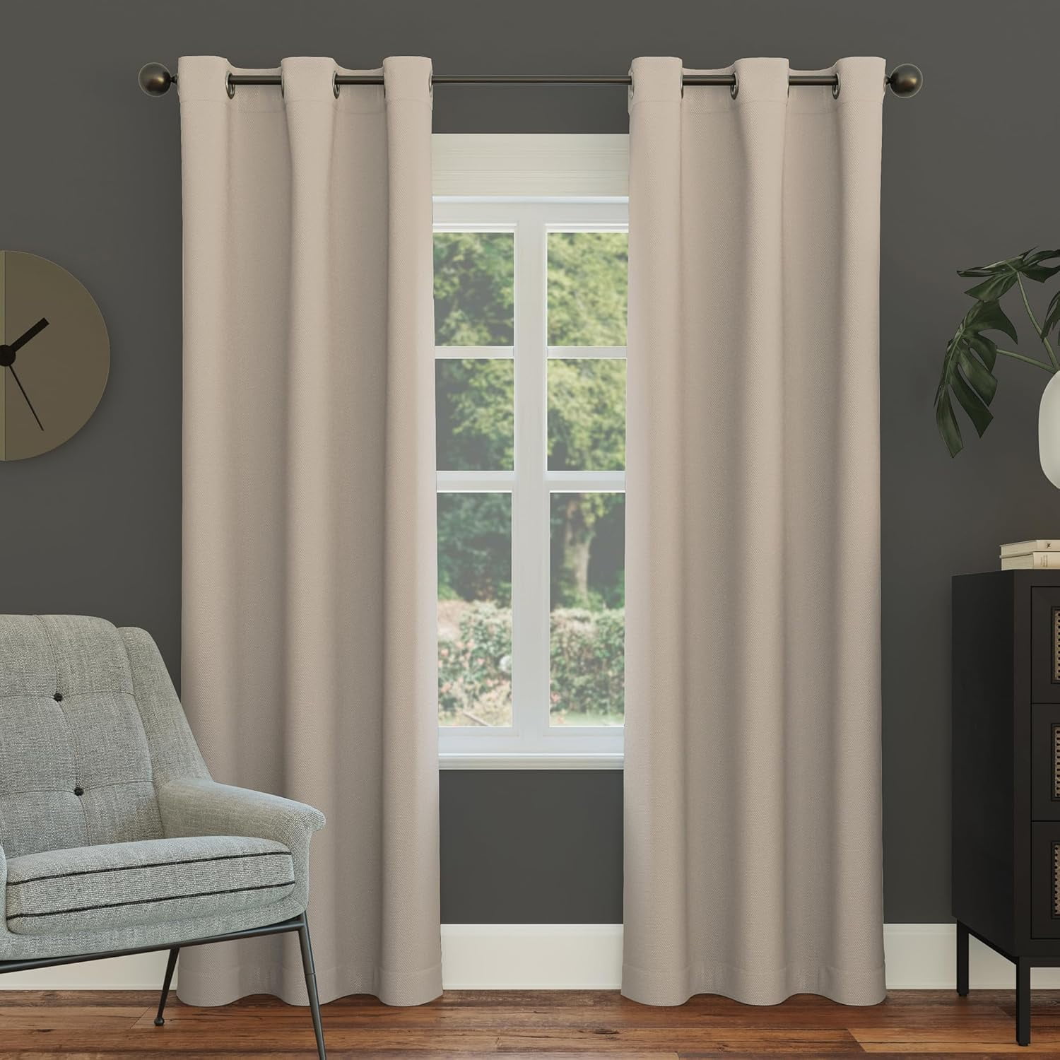GUAJDE-Easton Energy Saving Blackout Grommet Curtain Panel, 40" x 63 ...