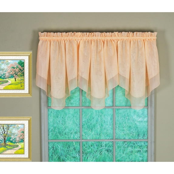 GUAJDE-Emelia Original Voile Ascot 25", Peach, 40" W x 25" L - Walmart.com