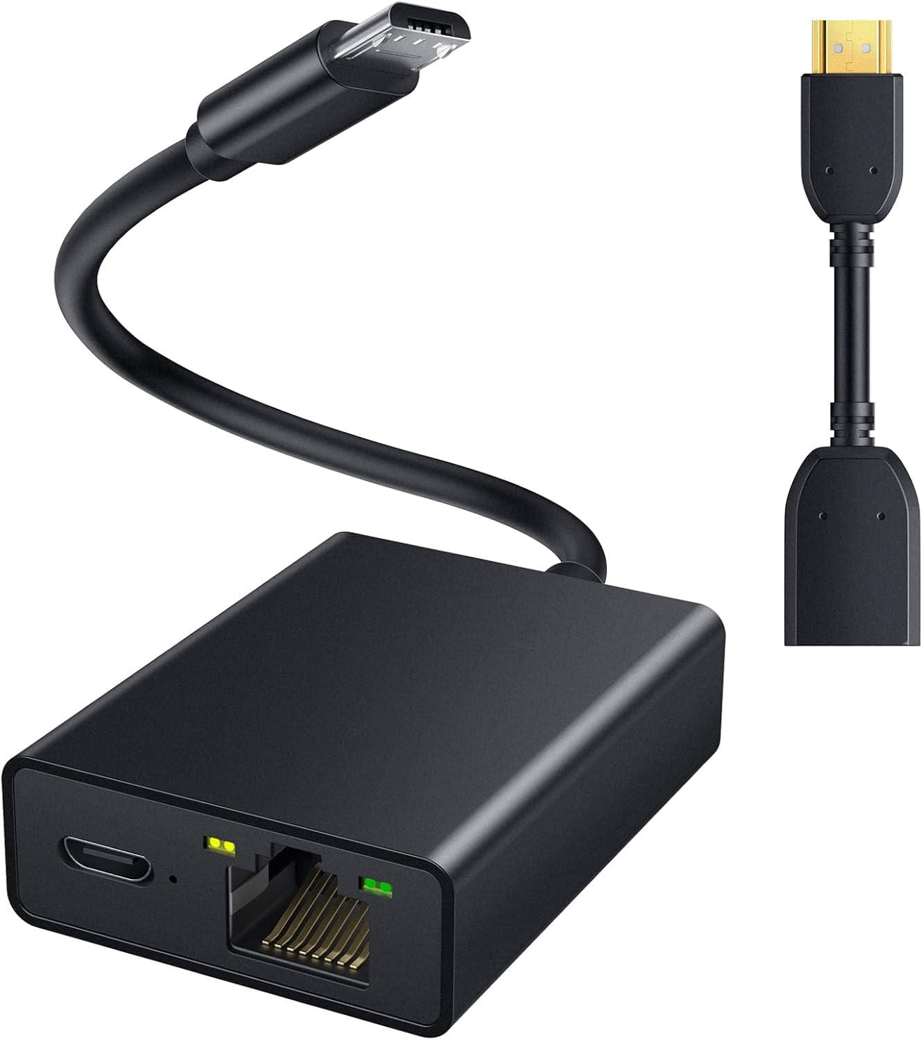 GUAJDE-Ethernet Adapter for Fire TV Stick, Micro USB to RJ45 Ethernet ...