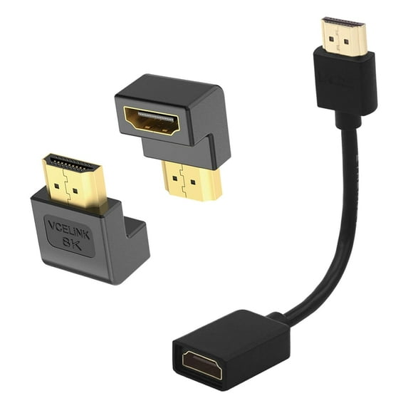 GUAJDE-LINK 1-Pack HDMI Extension Cable Male to Female Bundle with 2 ...