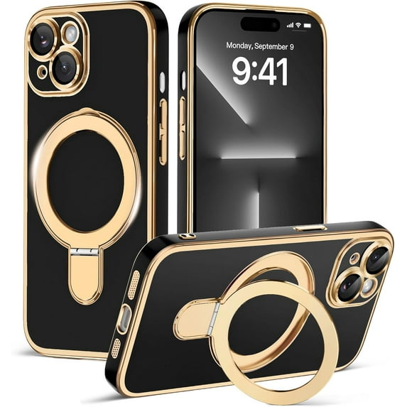 GUAJDE-Magnetic for iPhone 15 Plus Case with Stand [Compatible with ...