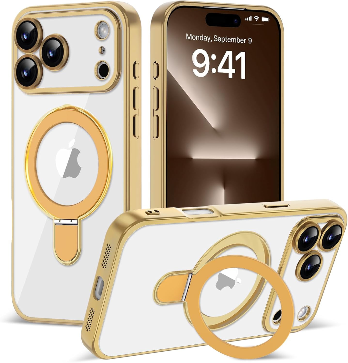 GUAJDE-Magnetic for iPhone 17 Pro Case with Stand [Compatible with ...