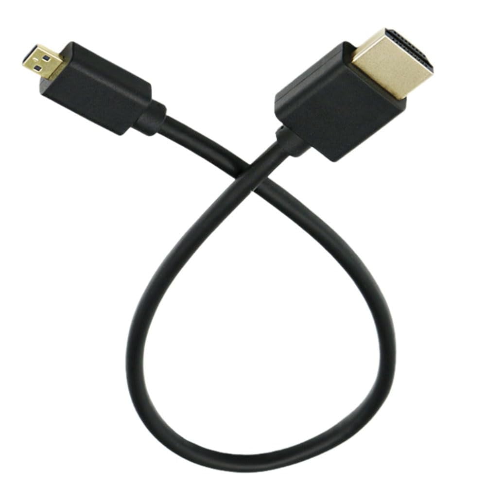 GUAJDE-Micro HDMI to HDMI Cable 30cm/11.8 inch, HDMI Male to Micro HDMI ...