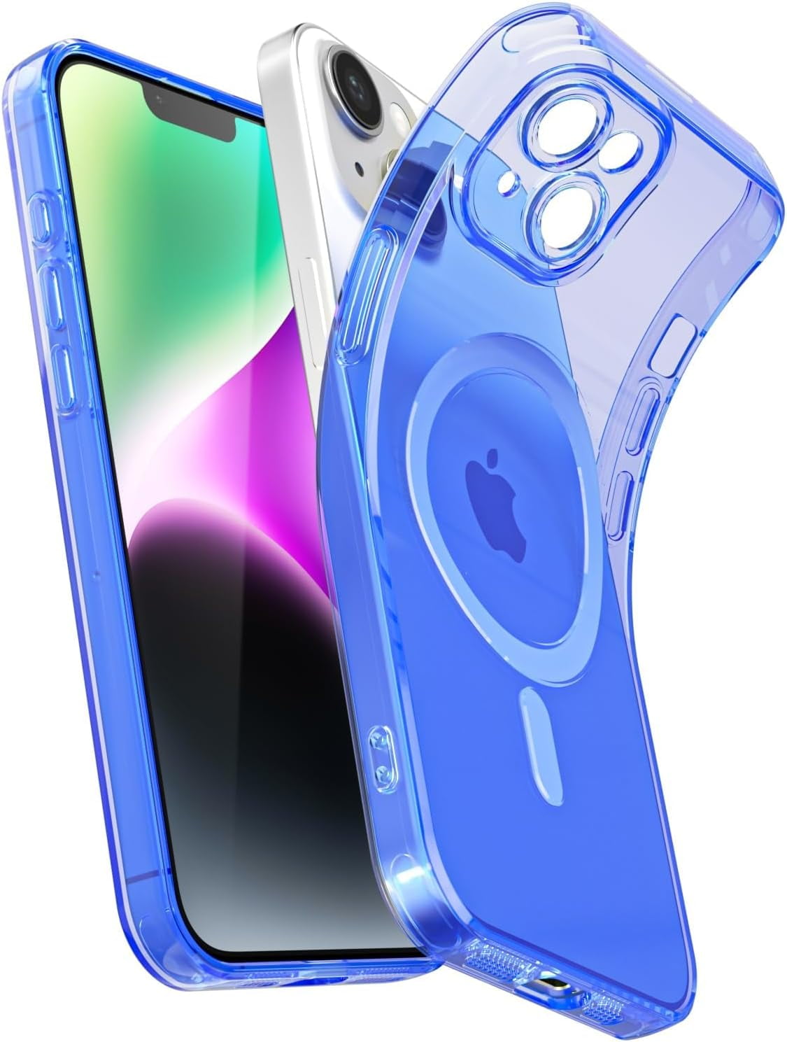 GUAJDE-Soft Clear Case for iPhone 14 Plus Case Slim Magnetic ...