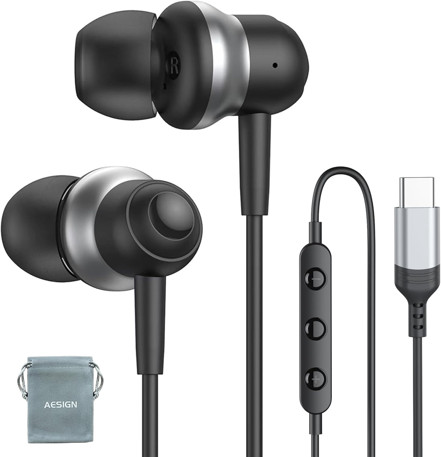 GUAJDE-USB C Headphone for Samsung S25 S24 S23 Ultra FE S22 A55 A54 A16 ...