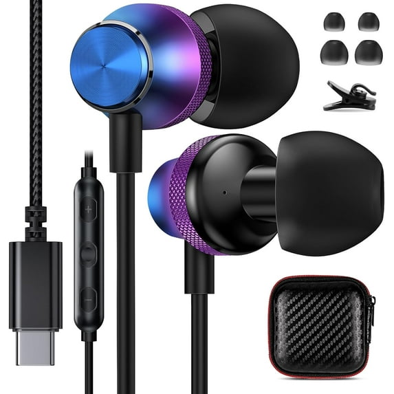 GUAJDE-USB C Headphone for iPhone 17 16 Pro Max 15 iPad 11 Mini 6 Pixel ...