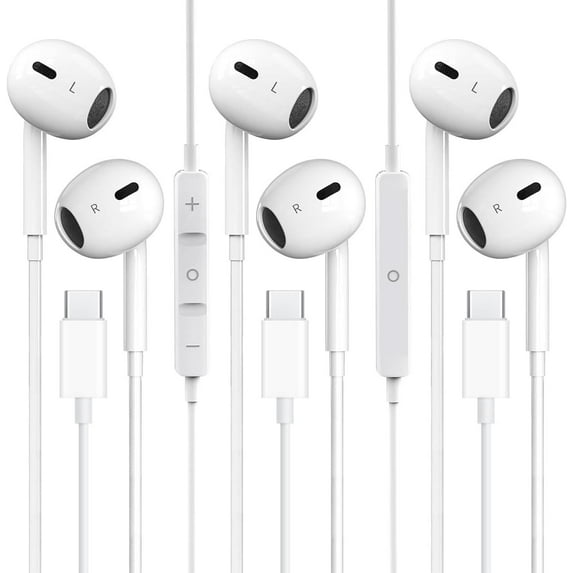 GUAJDE-USB C Headphones for iPhone 17 16 15, for iPad Pro 【3 Pack】 Type ...